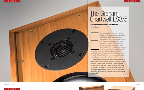 Graham Audio LS3/5 Chartwell speakers review by Tone Audio Magazine