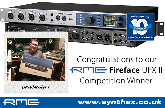 Synthax & RME Competition – RME Fireface UFX II Winner Announced