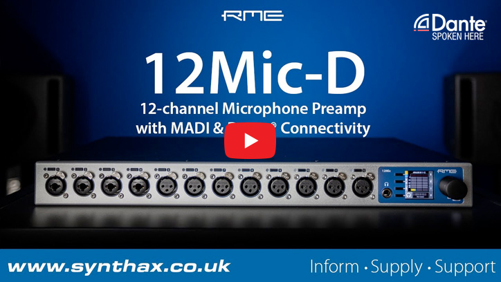 RME 12Mic-D – Overview Video – 12-Channel Dante Microphone Preamp