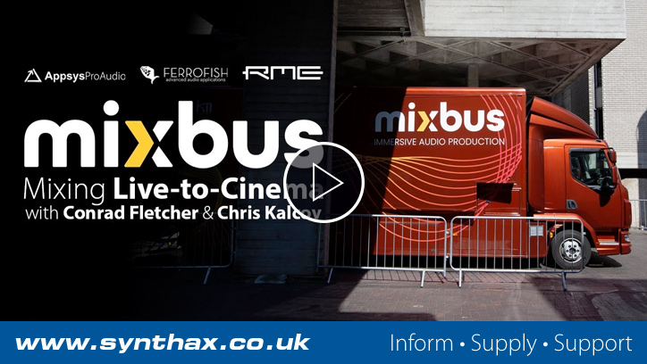 Mixing sound for Live to Cinema with The Mixbus (RME, Ferrofish, Appsys)