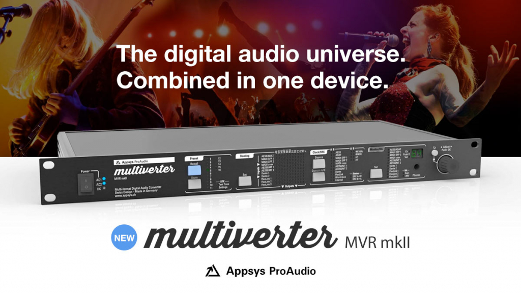 Appsys ProAudio releases Multiverter MVR-mkII digital audio “swiss-army-knife"