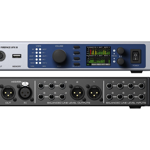 RME Fireface UFX III - 188 Channel, 24-Bit/192kHz Pro USB 3.0 Audio ...
