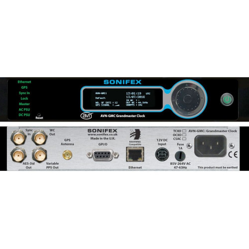Sonifex AVN-GMCS (IEEE-1588 PTP Grandmaster Clock with GPS Receiver)