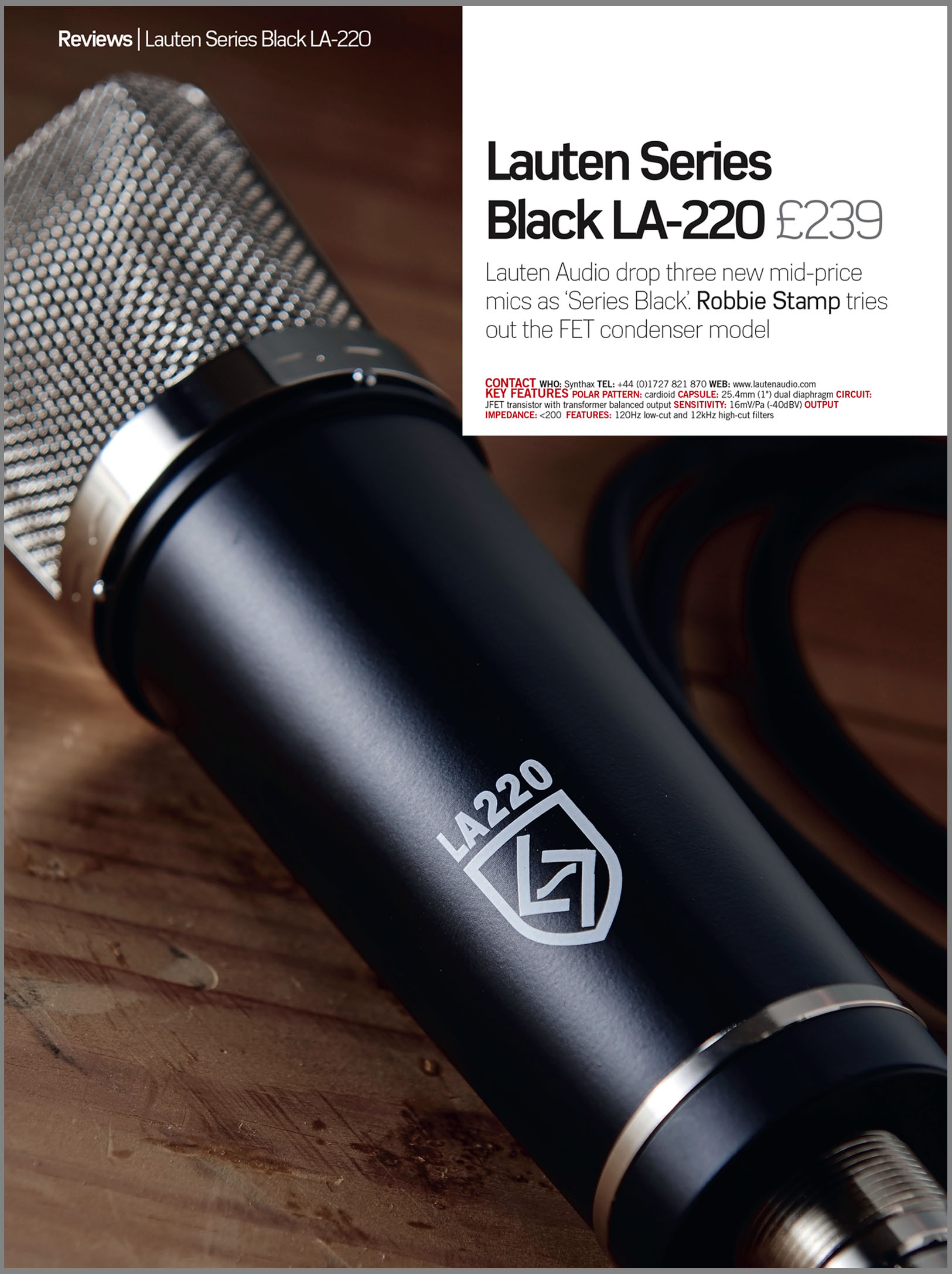 Lauten Audio LA-220 FET Condenser Microphone